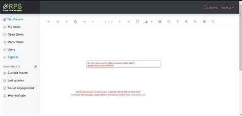 Sql Server How To Fix The Error In Telerik Report Viewer Object Not