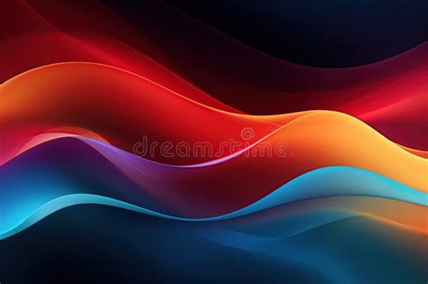 Colorful Wavy Abstract Background Ai Generative Stock Illustration Illustration Of Generative
