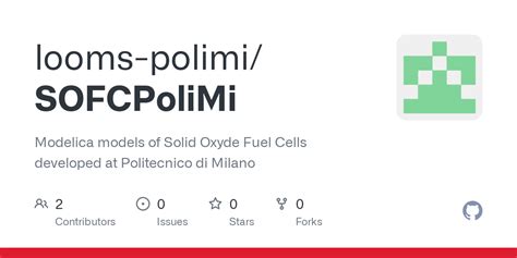GitHub Looms Polimi SOFCPoliMi Modelica Models Of Solid Oxyde Fuel Cells Developed At
