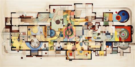 Premium AI Image AI Generated AI Generative Abstract Geometric Floor Plan Design Architecture
