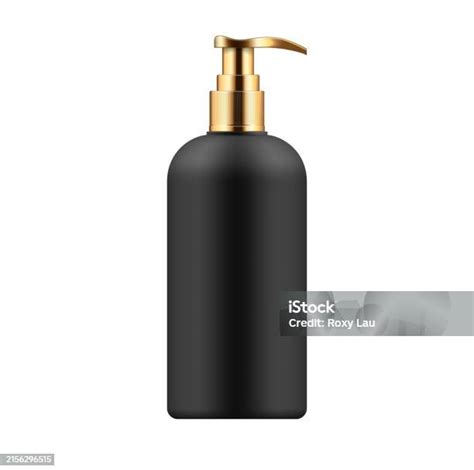 빈 화장품 검은 펌프 병 골드 캡 흰색 배경에 모형 검은 유리 도자기 스프레이 병 손 소독제 피부 방부제 항균 유체 헤어 스프레이 0명에 대한 스톡 사진 및 기타 이미지