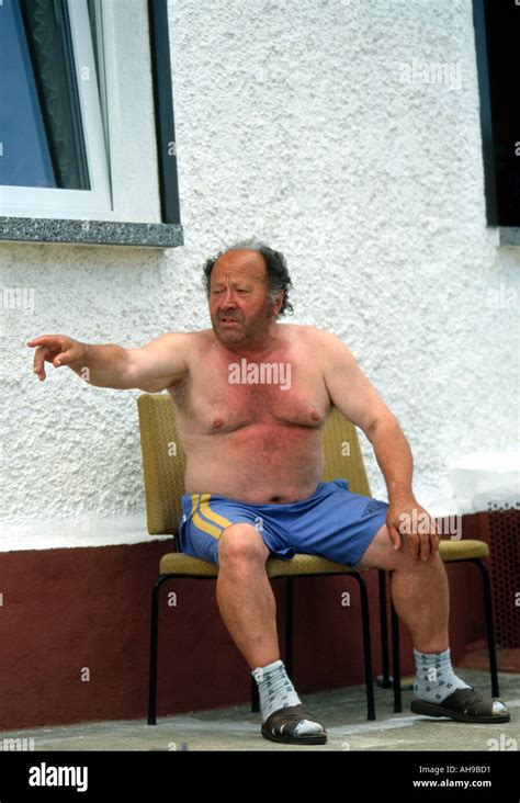 Man Stripped To The Waist Stock Photo Alamy