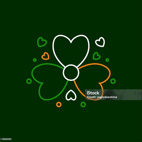 Cloverleaf Element Design Pattern Frame Collection Stock Illustration