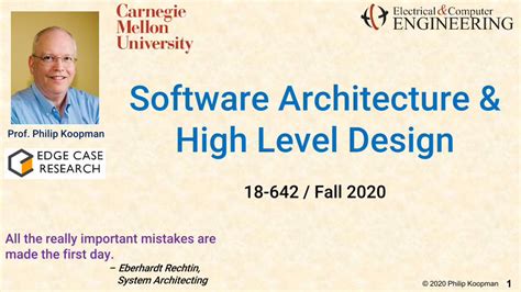 pdf software architecture and high level designece642 lectures 12