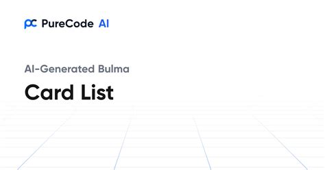 build great bulma card list components faster using ai tools
