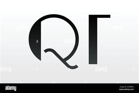 Initial Letter Qt Logo Design With Modern Business Typography Vector