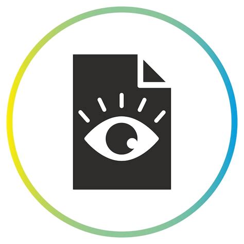 Premium Vector View Detail In Paper Documents Icon Eye Sees Document