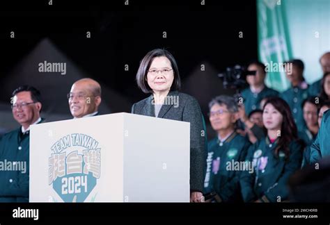 Current Taiwans President Tsai Ing Wen At The Democratic Progressive