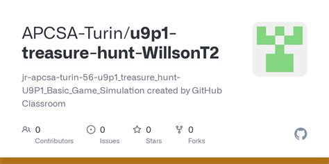 GitHub APCSA Turin U P Treasure Hunt WillsonT Jr Apcsa Turin U P Treasure Hunt U P