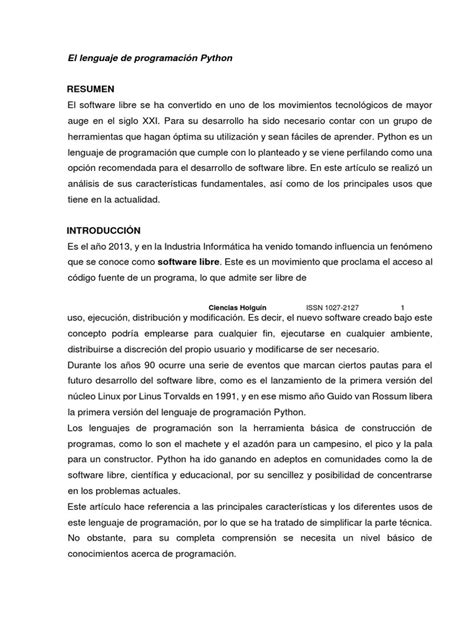 Resumen Python Descargar Gratis Pdf Python Lenguaje De