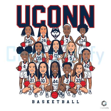 Uconn Huskies Womens Basketball Players Chibi Png Creativelify