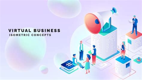 Virtual Business Isometric Concept Elements Ft Isometric And Analysis