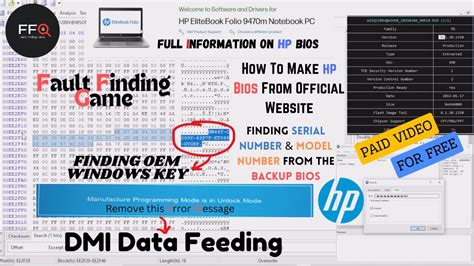 How To Make 100 Working Hp Bios Serial Number Oem Windows Key Manufacture Mode Unlock
