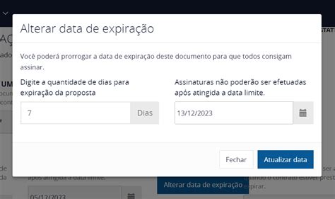 Como Alterar A Data De Expiração Dos Documentos Portal De Ajuda Do