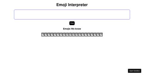 Emoji Interpreter Codesandbox