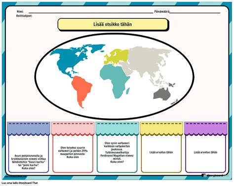 Riddle Oceans Työtaulukko Storyboard Af Fi Examples