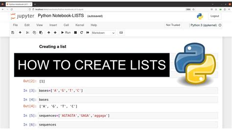 python for bioinformatics how to create lists youtube