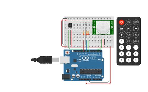 circuit design pir sensor tinkercad