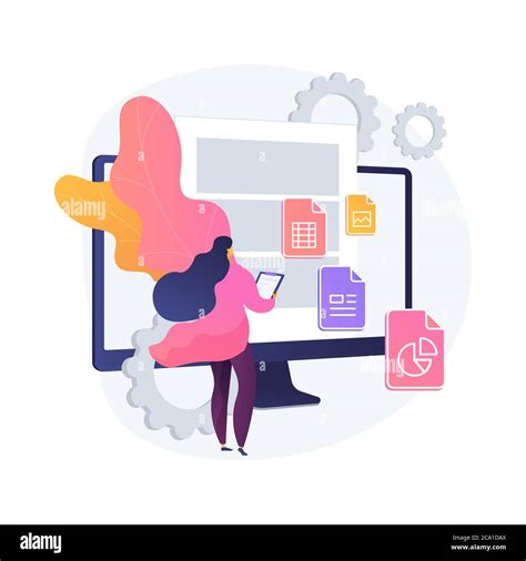 Document Management Soft Abstract Concept Vector Illustration Stock Vector Image And Art Alamy