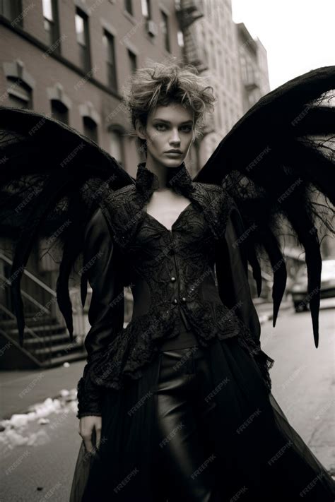 Female Representation Of Demon Entity With Wings Ai Generated Image