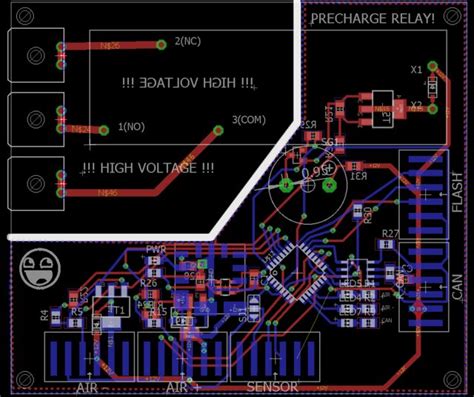 pcb switching hv dc relay on crashes microcontroller electrical