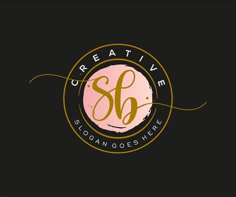 Initial Sb Feminine Logo Beauty Monogram And Elegant Logo Design Handwriting Logo Of Initial