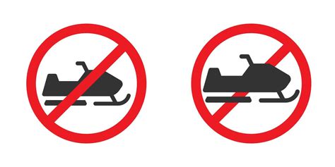 Forbidden Snowmobiles Sign Vector Illustration 42065233 Vector Art At