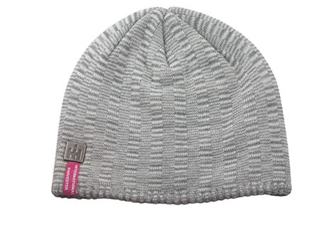 Ih International Harvester Ladies Check Knit Gray Beanie Crown Power