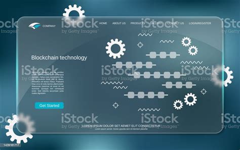 blockchain technology vector concept stock illustration download