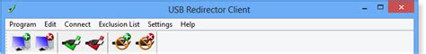 User Interface Program Menu — Usb Redirector Client User Manual