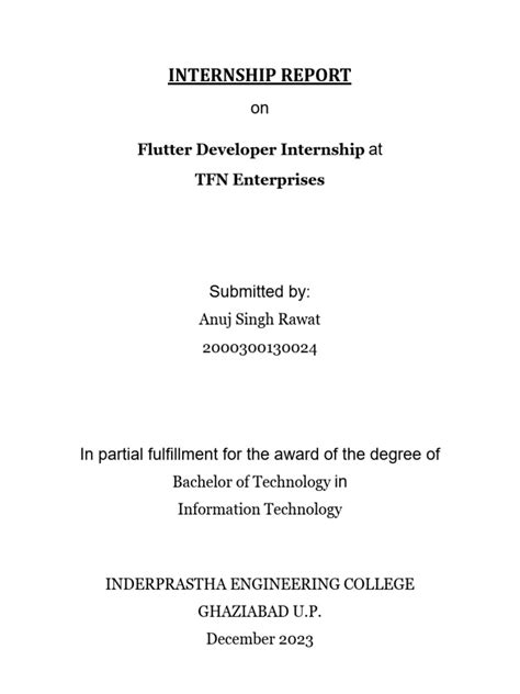 Internship Report Flutter Developer Pdf Computer Security Security