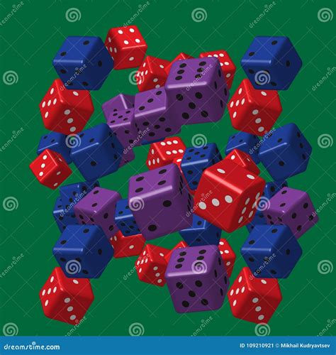 Color Dice Pattern Stock Vector Illustration Of Game 109210921