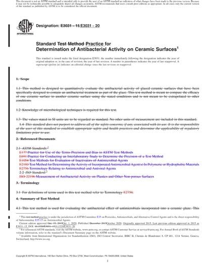Astm E3031 20 Red Standard Practice For Determination Of