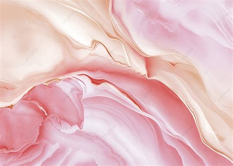 Soft Cream And Light Pink Hues Fluid Marble Inspired Abstract