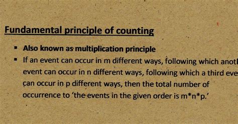 Fundamental Principle Of Counting