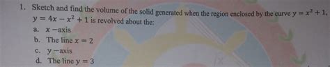 Answered Sketch And Find The Volume Of The Solid Bartleby
