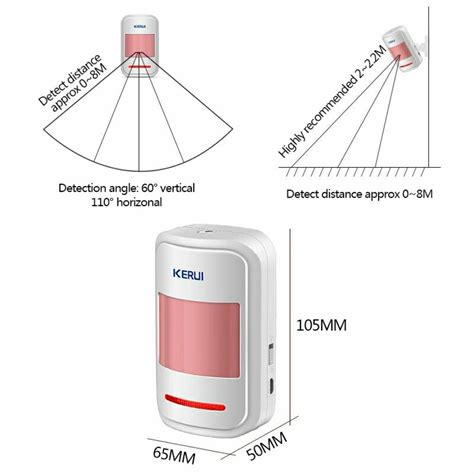 Jual Kerui Wireless Pir Motion Sensor Gerak Alarm Detector Harga