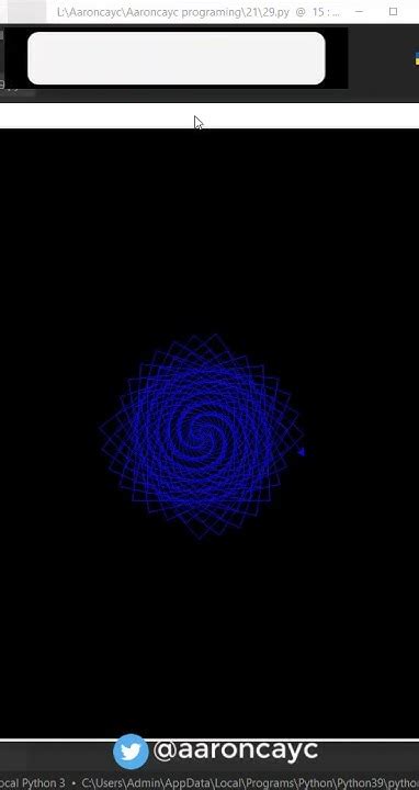 Creating A Spirograph Using Python Turtle Graphics In Vs Code 💻 Shorts Coding Programming