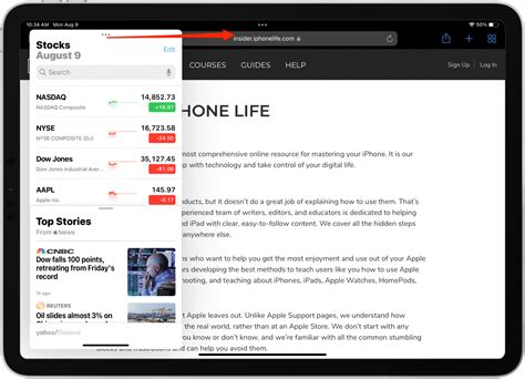 Guide To Ipad Multitasking In Ipados 15 Slide Over Picture In Picture