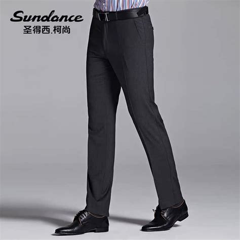 Sundance圣得西夏季青年商务男士灰色修身职业正装西裤长裤tb1188033