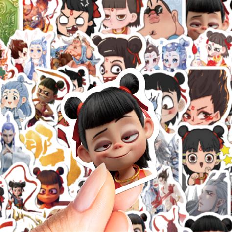 【好评率超99 】200张哪吒表情包贴纸哪吒之魔童闹海可爱卡通魔童降世装饰贴画200 Copies Of Nezha With A