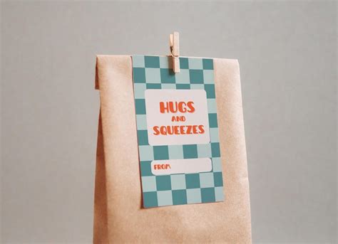 Hugs And Squeezes Valentine Printable Squeeze Pouch Valentines Tag