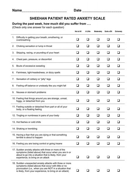 Sheehan Anxiety Scale Askdrjones