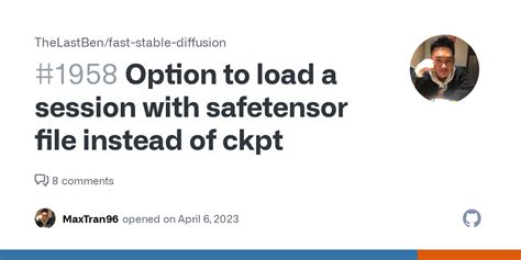 Option To Load A Session With Safetensor File Instead Of Ckpt · Issue
