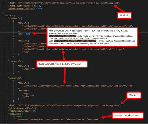 Network Share Path Fails To Find Files · Issue 4264 · Dotnetdocfx