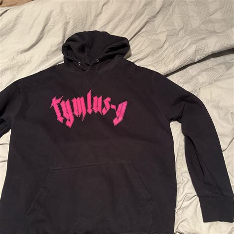 Tymlus Grid Hoodie Only Flaw Is Missing Drawstrings Depop