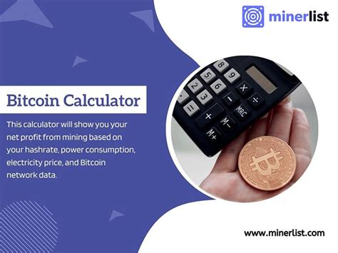 Bitcoin Calculator Minerlist Crypto Miners Medium