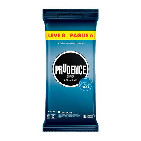 Preservativo Lubrificado Super Sensitive Prudence Leve 8 Pague 6 Sex Shop Loja Fetiches