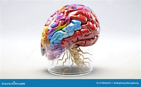 Cervello E Nervo Che Formano Un Volto Futuristico Che Illustra Il Potere Del Nostro Neurone E