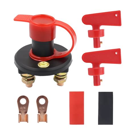 100a 단자가 있는 자동차보트 배터리 전원 끄기 스위치검정색 빨간색